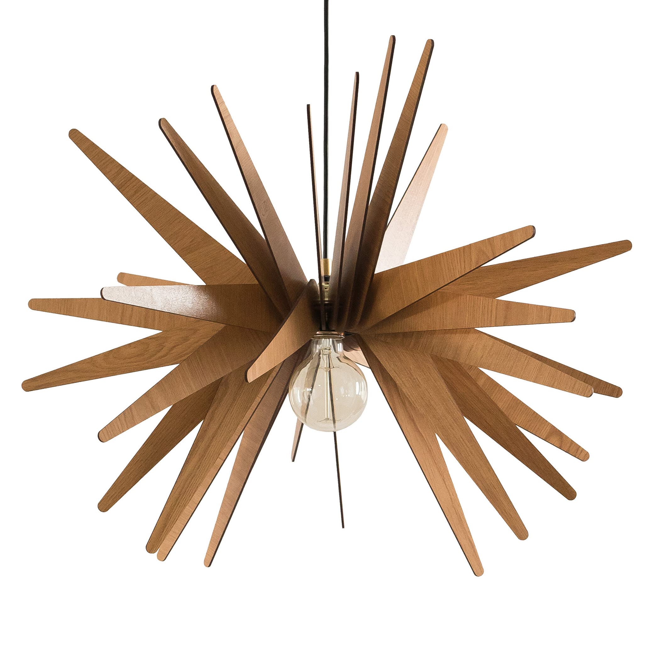 EXPLOSION Wood Pendant Light | Mid Century Modern Chandelier | Hanging ...