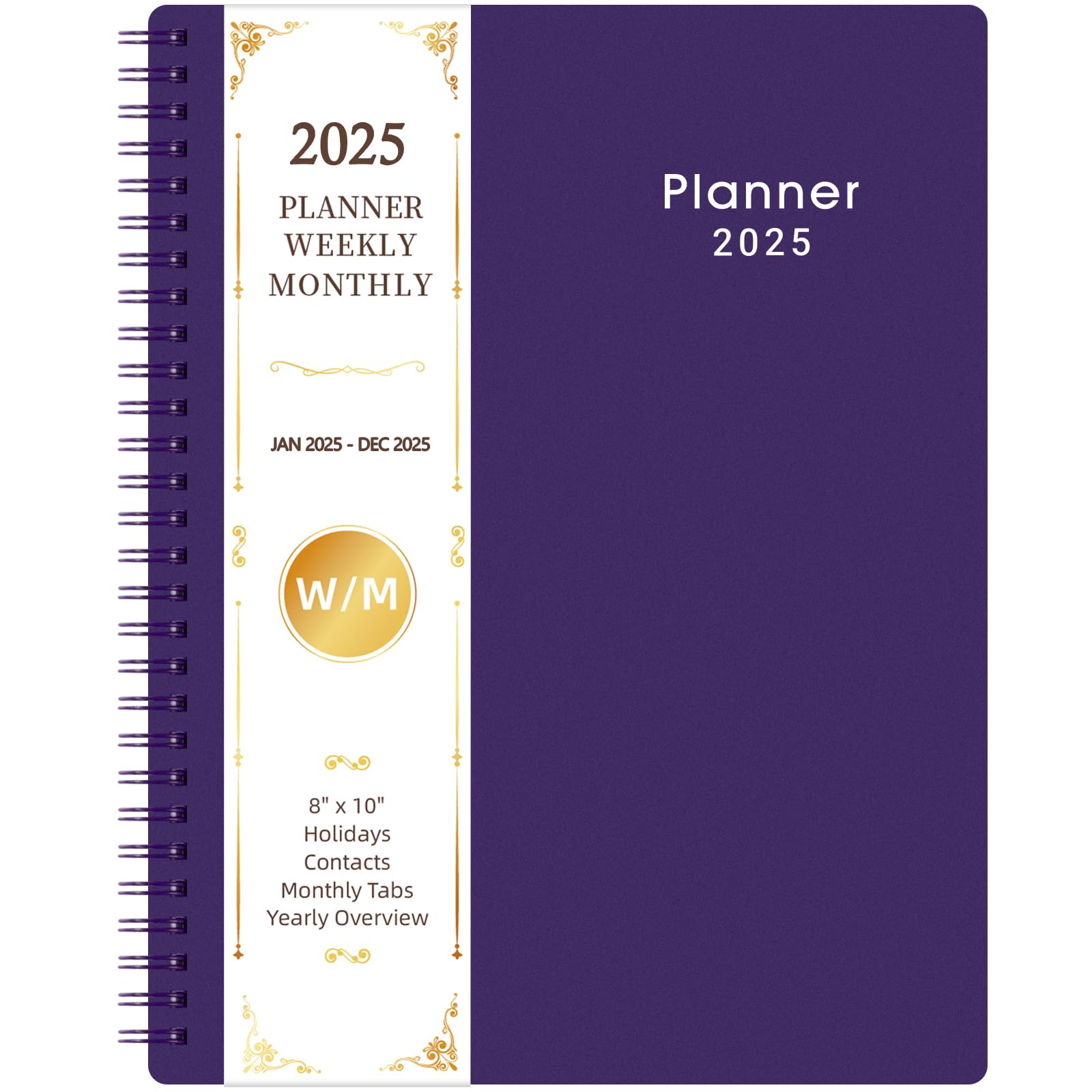 2025 Planner - 2025 Planner Spiral Bound, Jan. 2025 - Dec. 2025, 8”× 10 ...