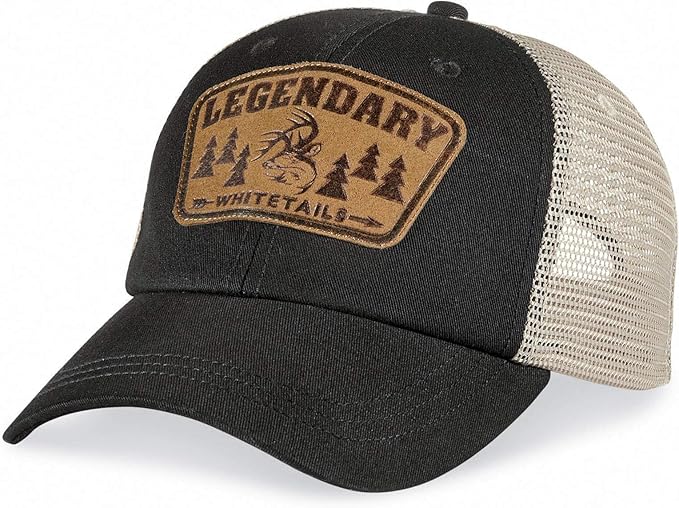 Amazon.com: Legendary Whitetails Men's Treeline Patch Hat Black: Clothing