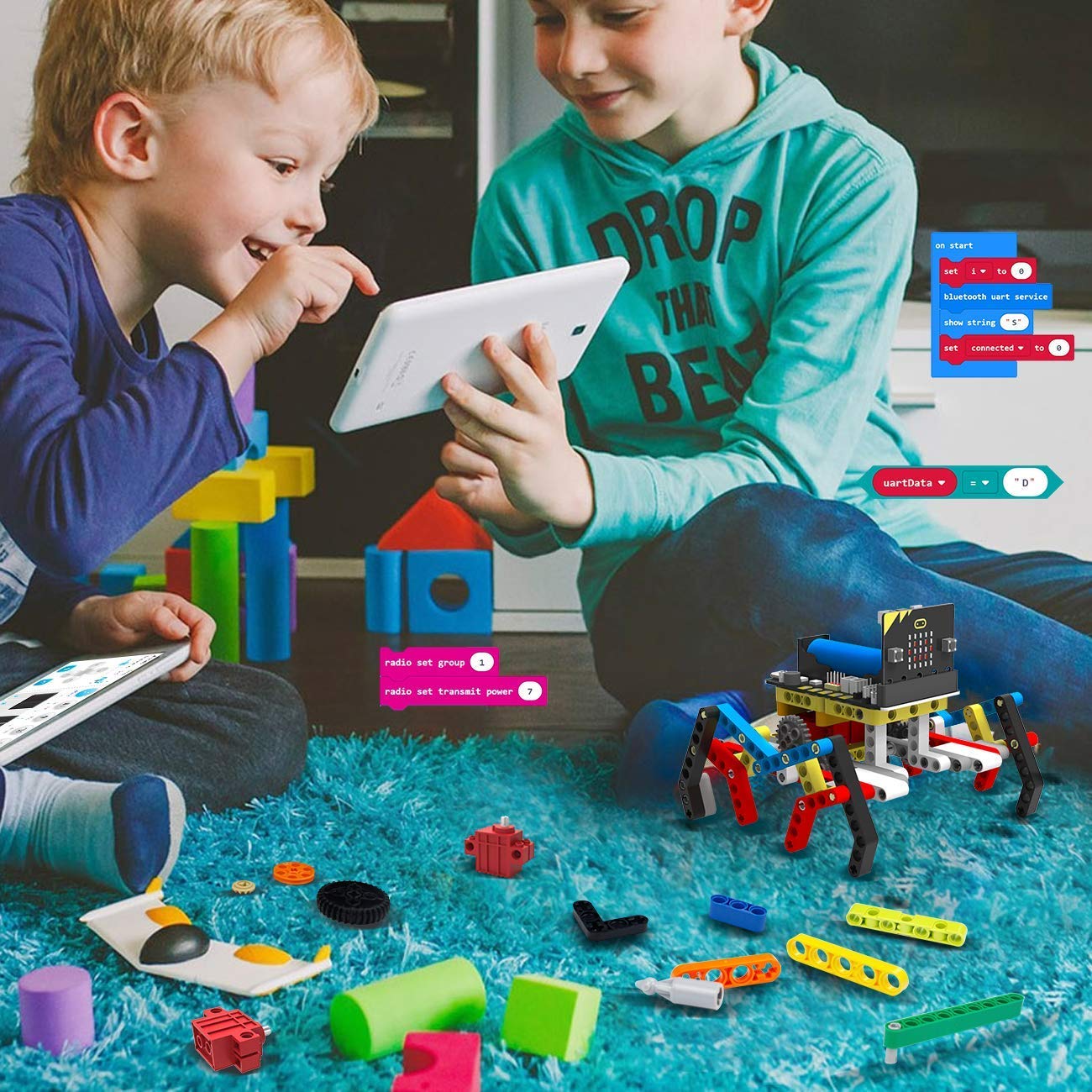 RUIZHI Yahboom Micro:bit Robot Building Set, Spider Building Blocks 142 ...