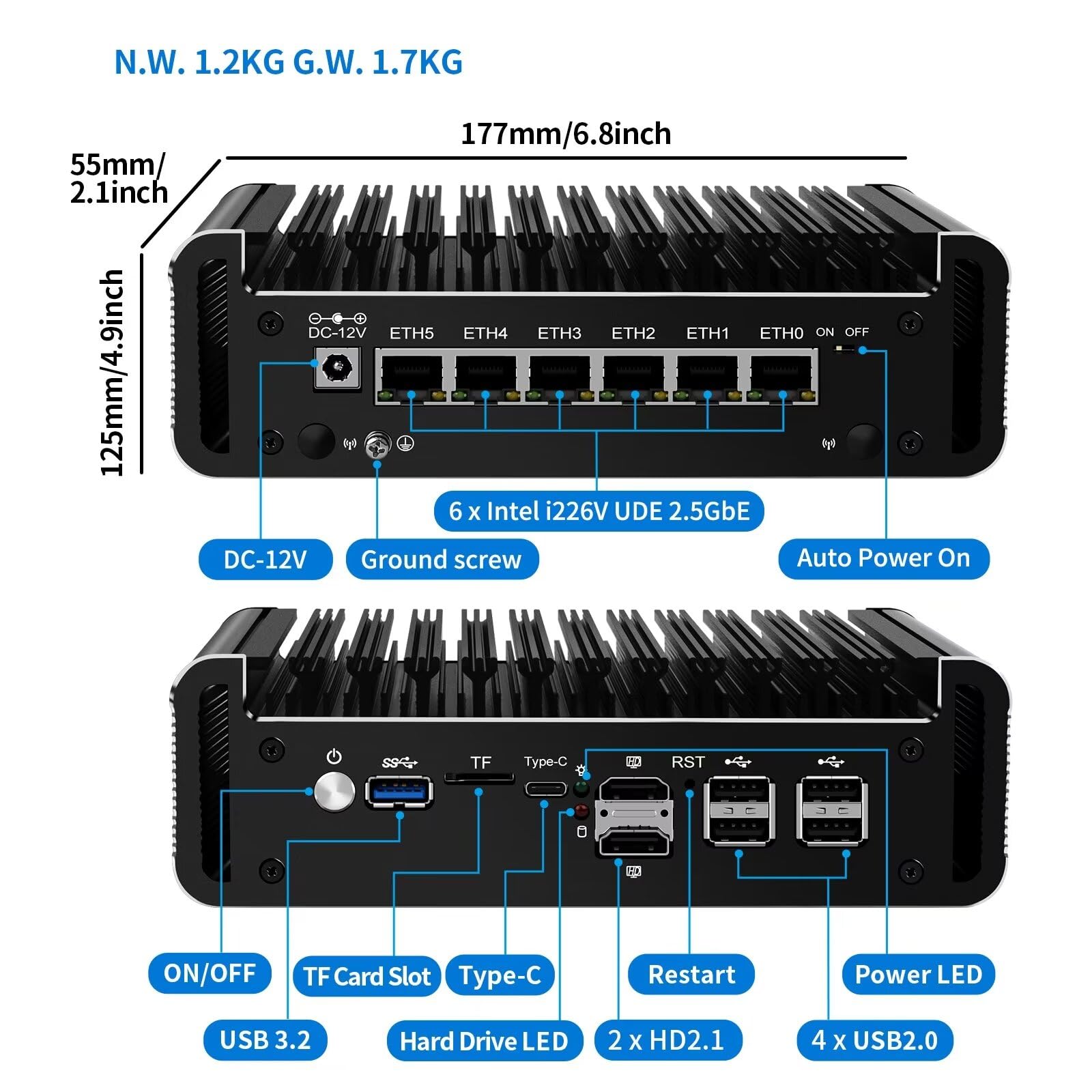 Mua Glovary Firewall Mini PC Quad Core N100, DDR5 8GB RAM 128GB NVMe ...