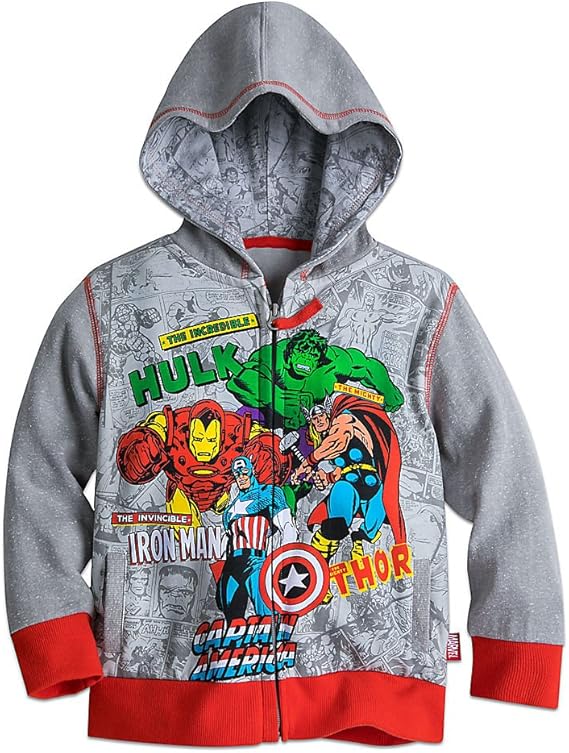 Amazon.com: Marvel Avengers Zip Hoodie for Boys Size 3 Gray: Clothing