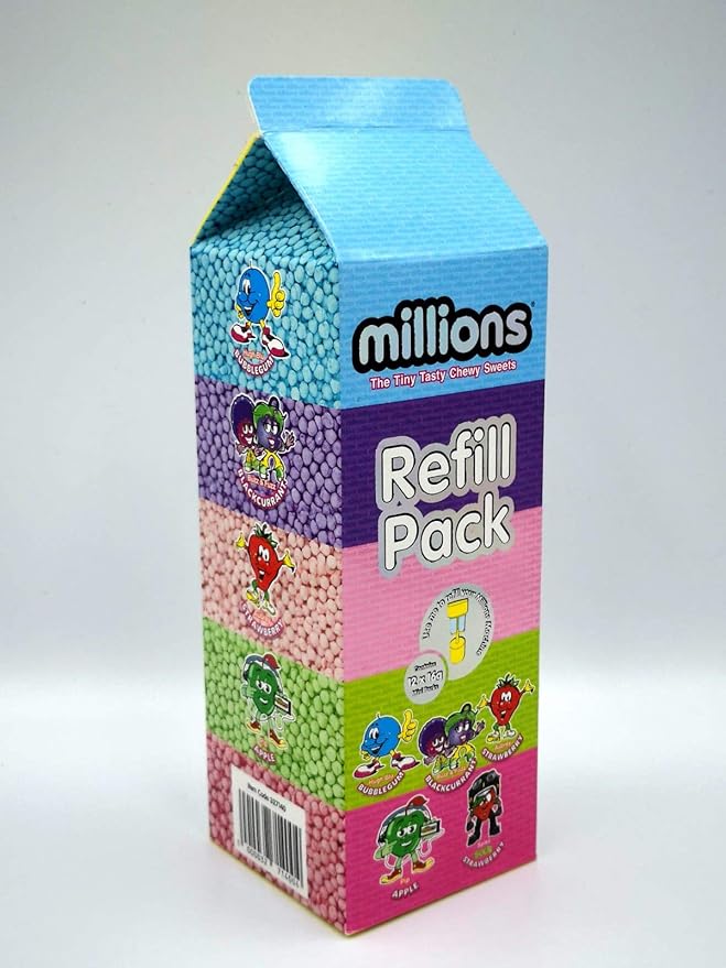 Mini Millions Machine Sweet Dispenser - Refill Pack - 192 Grams: Amazon ...