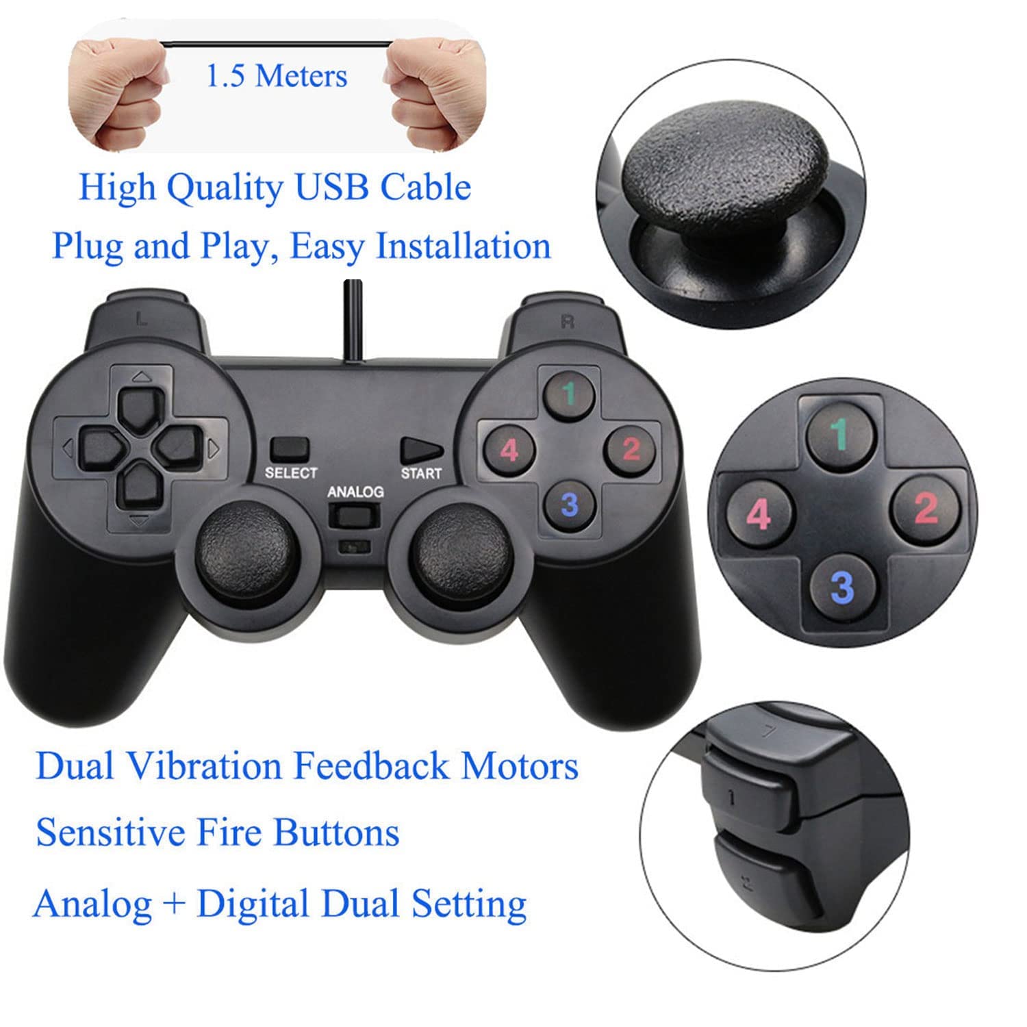 Mua USB Wired Game Controller for Windows PC/Raspberry Pi Remote ...