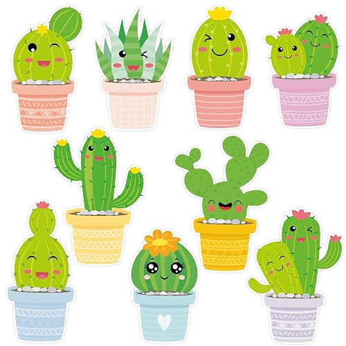 Lucleag 45PCS Cactus Cutouts for Classroom Decoration, Cute Cactus ...