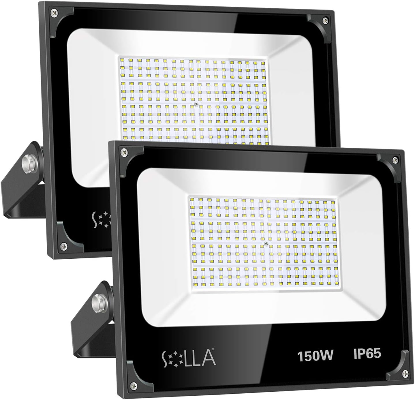 2 Pack SOLLA 150W Led Flood Light, 12000lm 6000K Daylight White ...