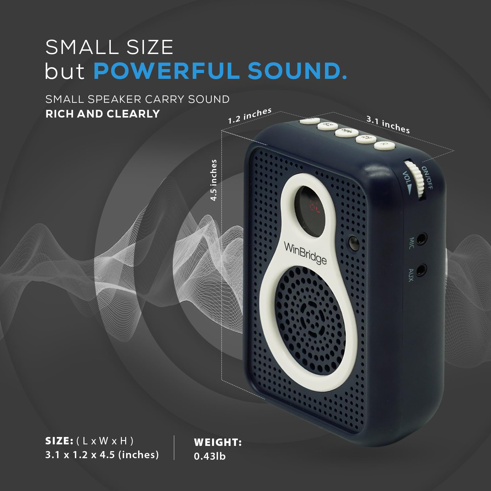 Mua W WINBRIDGE Voice Amplifier with Lapel Microphone and Headset ...