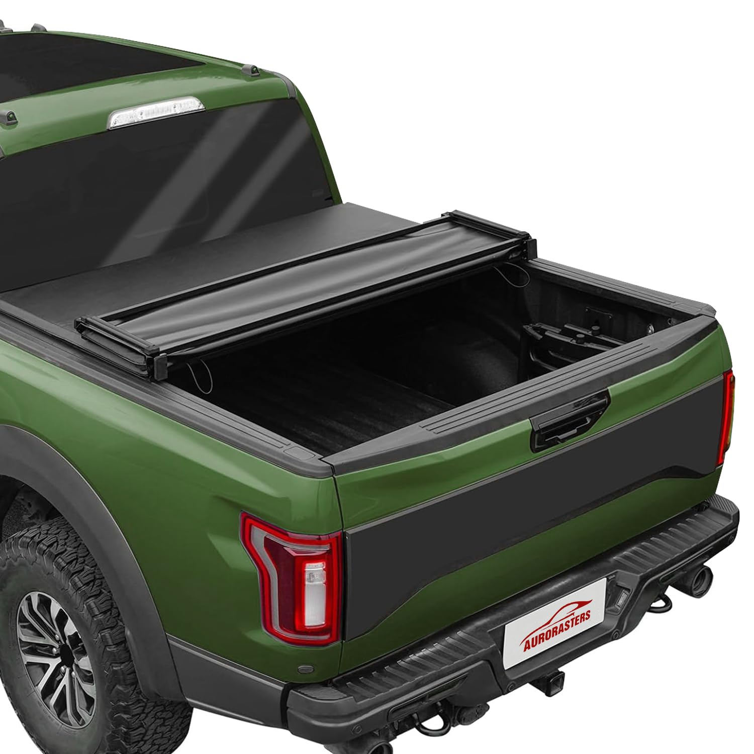 Aurorasters Soft Quad-Fold Truck Bed Tonneau Cover Compatible with 2019 ...
