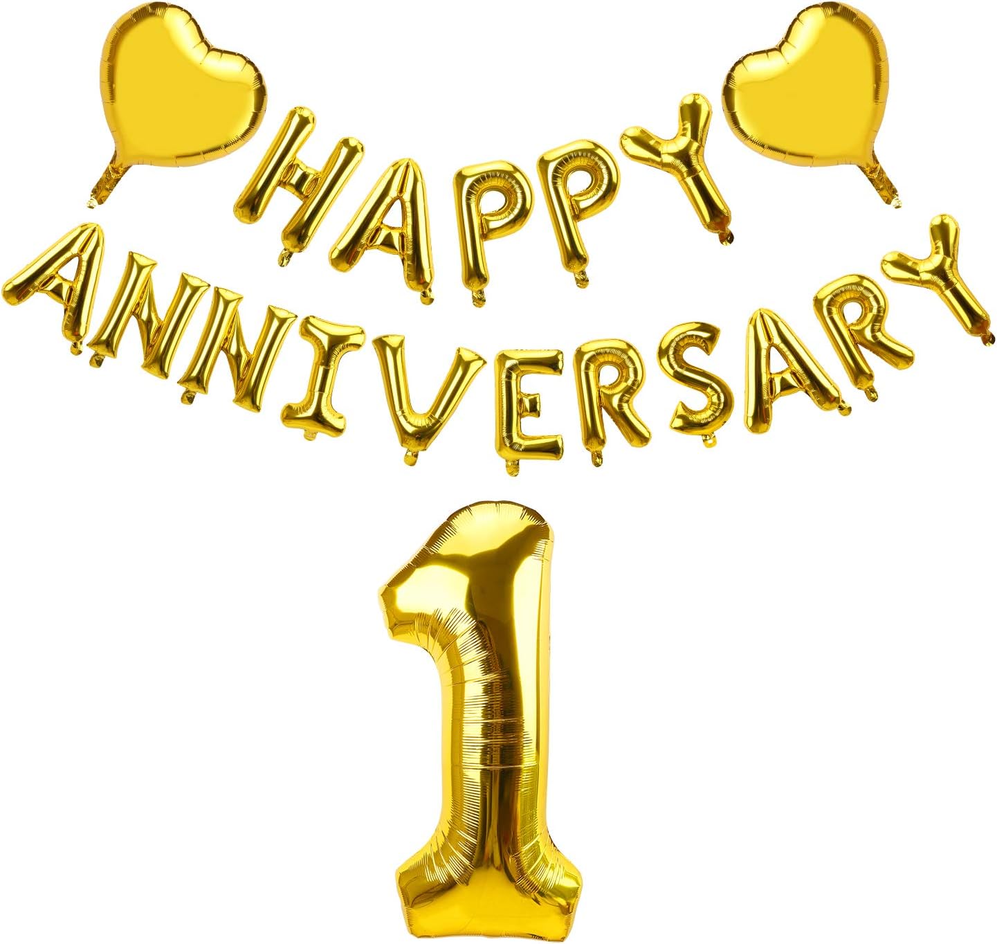Amazon Yoaokiy 1 Year Anniversary Balloon Decorations Happy 1st 