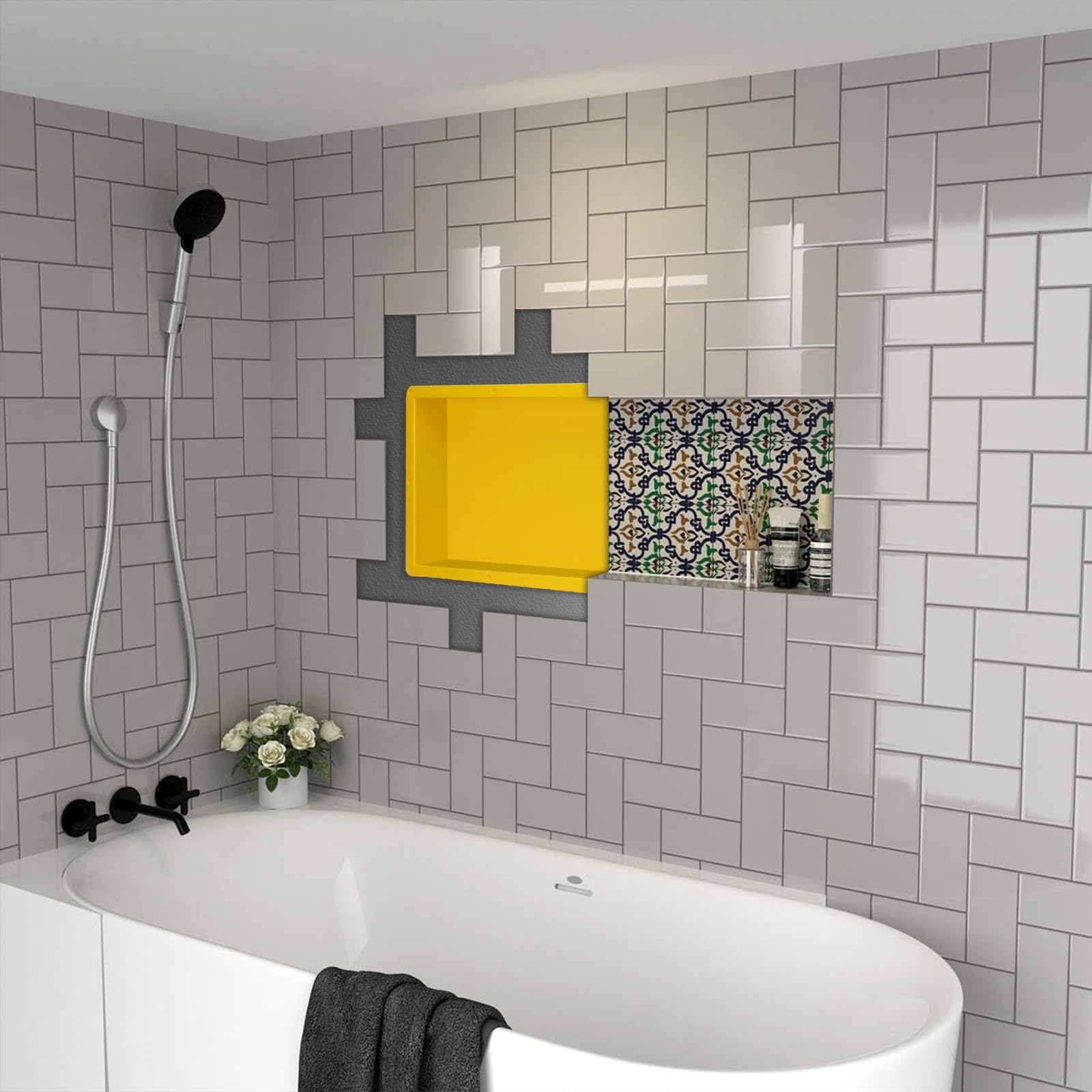 Uni-Green Extra Large Shower Niche 16"X40"(Inside 38" x 14") in ...