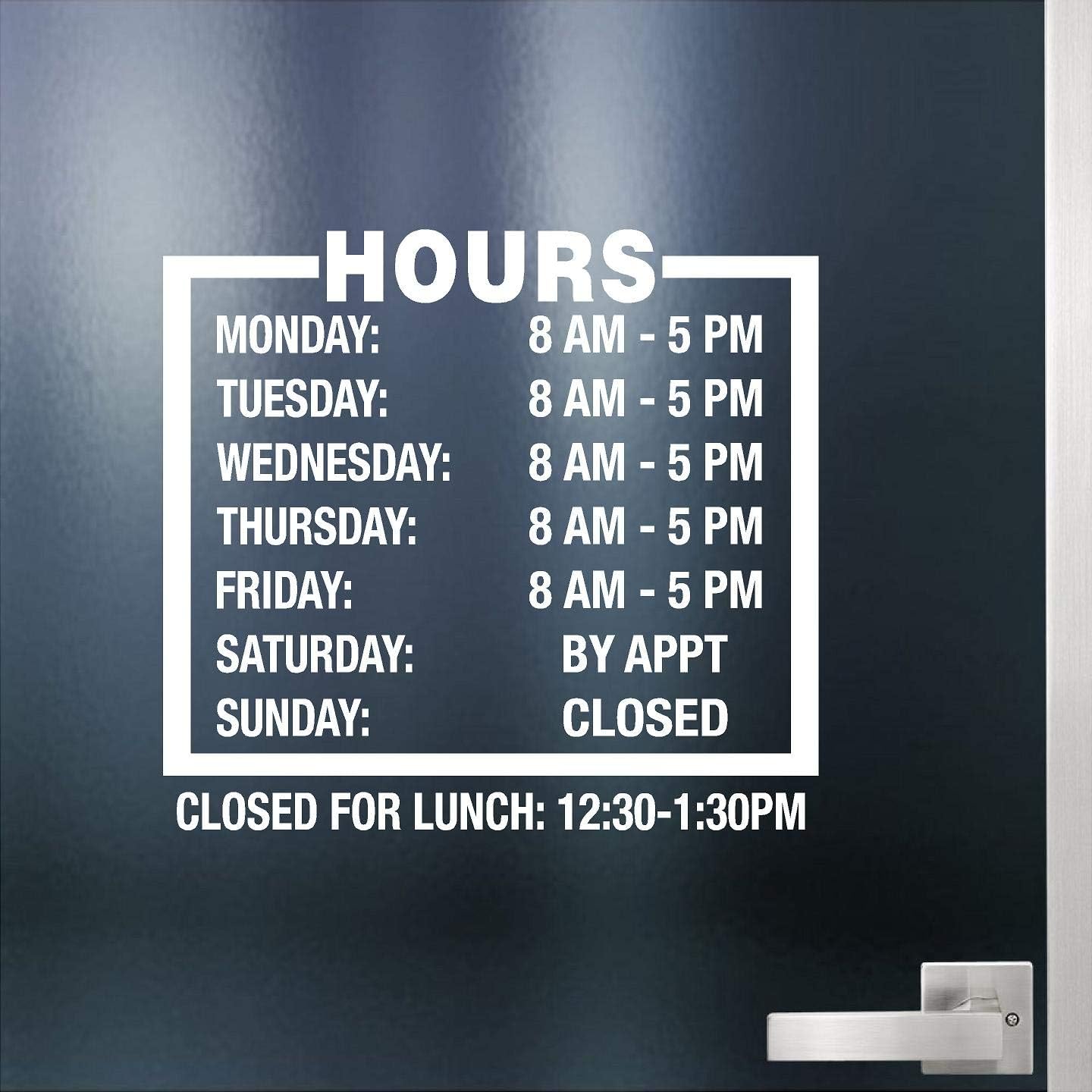 Amazon Custom Business Hours Sign For Glass Door Windows Smooth 
