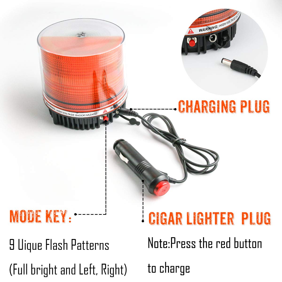 Mua LE-JX Red and Blue Wireless Rotating Beacon Led Strobe Warning ...