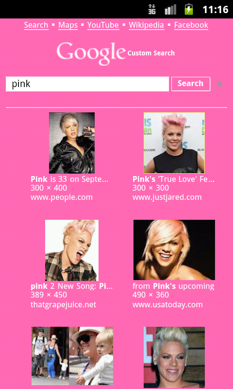 Pink Search for Google:Amazon.com:Appstore for Android