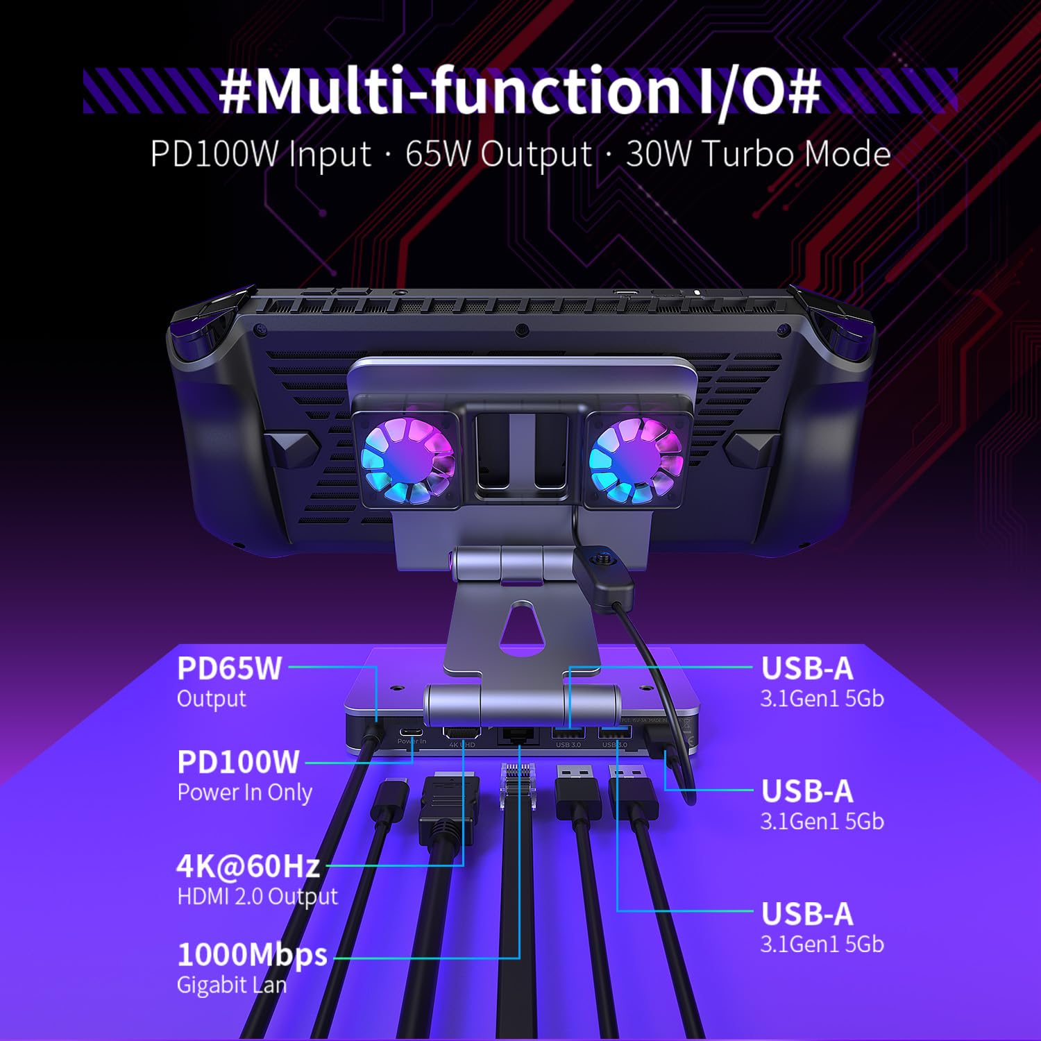 Mua Fans Docking Station for Steam Deck/ROG Ally X/Legion Go/MSI Claw ...