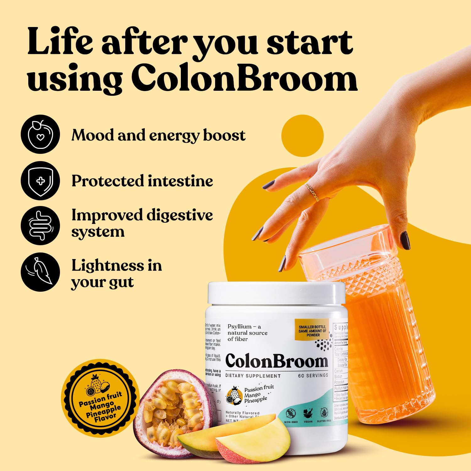 Mua ColonBroom Psyllium Husk Powder with Stevia (Tropical Fruits ...