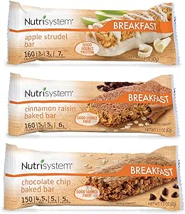 Amazon.com: Nutrisystem® Breakfast Bar Variety Bundle, 12 ct, Meal ...