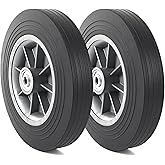 Amazon.com: BIG RED Solid Rubber Tires and Wheels, 10 inch Flat Free ...