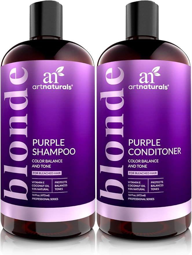 ArtNaturals Purple Shampoo and Conditioner Set – (2 x 16 Fl Oz / 473ml ...