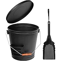 Amazon.com: JupiterForce Galvanized Ash Bucket with Lid and Shovel, 5. ...
