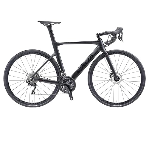 SAVADECK Carbon Fiber Road Bike, Complete Carbon Racing Road Bike 22 Speed with ULTEGRA R8000 ...