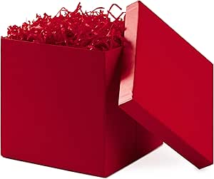 Amazon.com: Hallmark 7" Gift Box with Lid (Red) for Christmas ...
