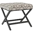 Amazon.com: Homepop Home Decor | Modern Square Ottoman with Metal X ...