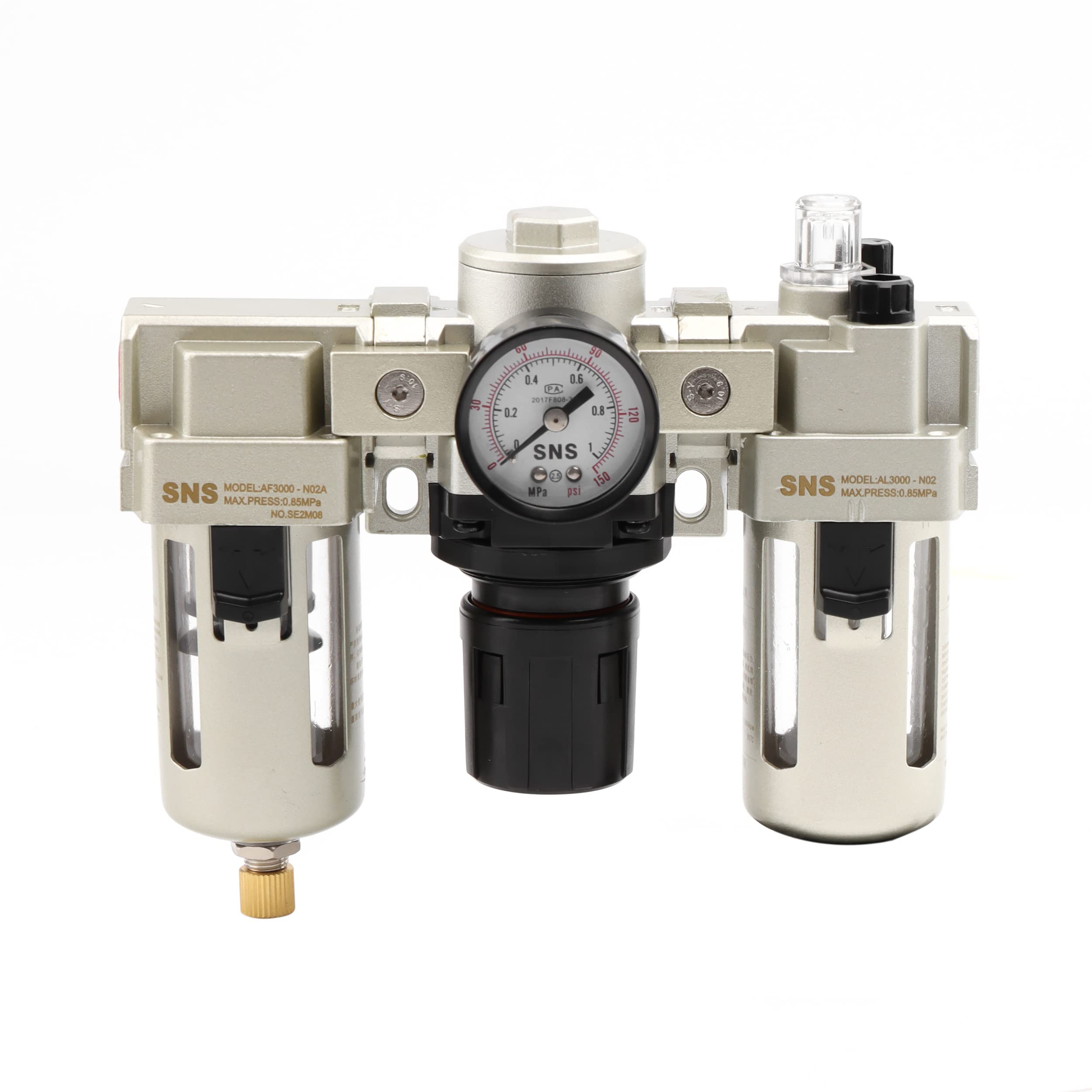 Mua SNS 1/4" NPT Compressed Air Filter Regulator Lubricator Three Units ...
