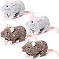 Amazon.com: Kasyat 4 Pcs Fake Rat Stuffed Animals 7 Inch Fake Mouse ...