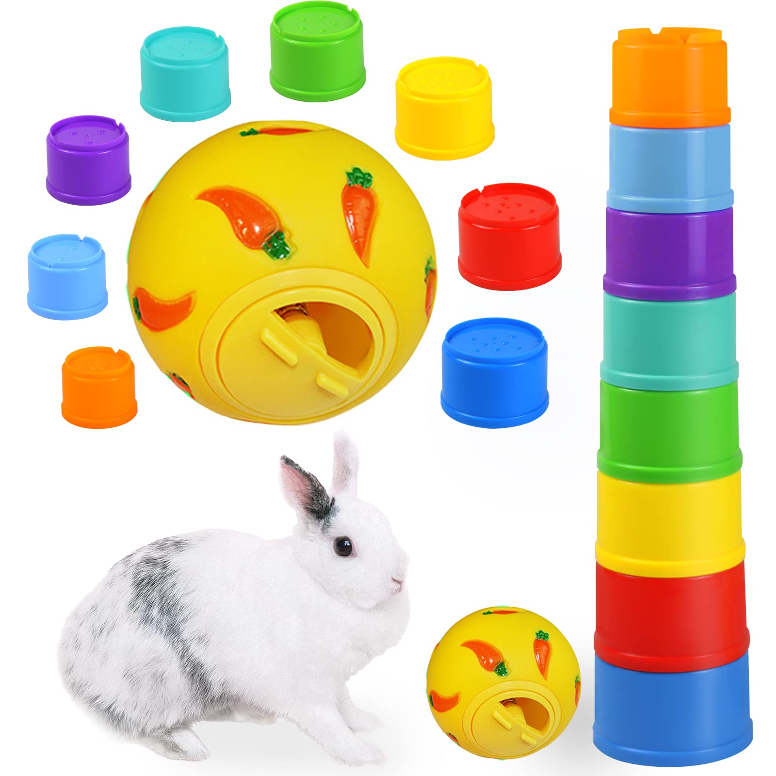 Mua QTYWACYQ 9 Pack Rabbit Stacking Cups and Bunny Treats Balls, with ...