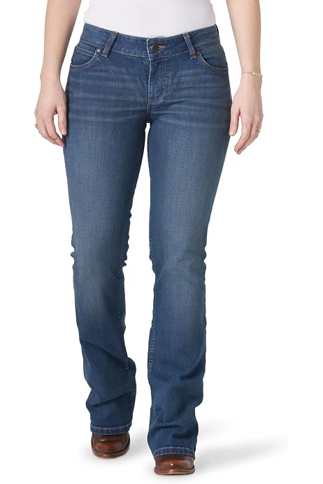 Ariat' Women's R.E.A.L. Low Rise Stretch Rosy Whipstitch Boot Cut ...