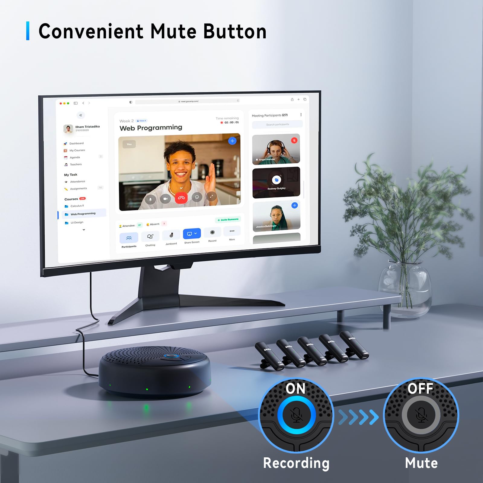 Mua BALILA Meeting Microphone Speaker Wireless Speakerphone System with ...