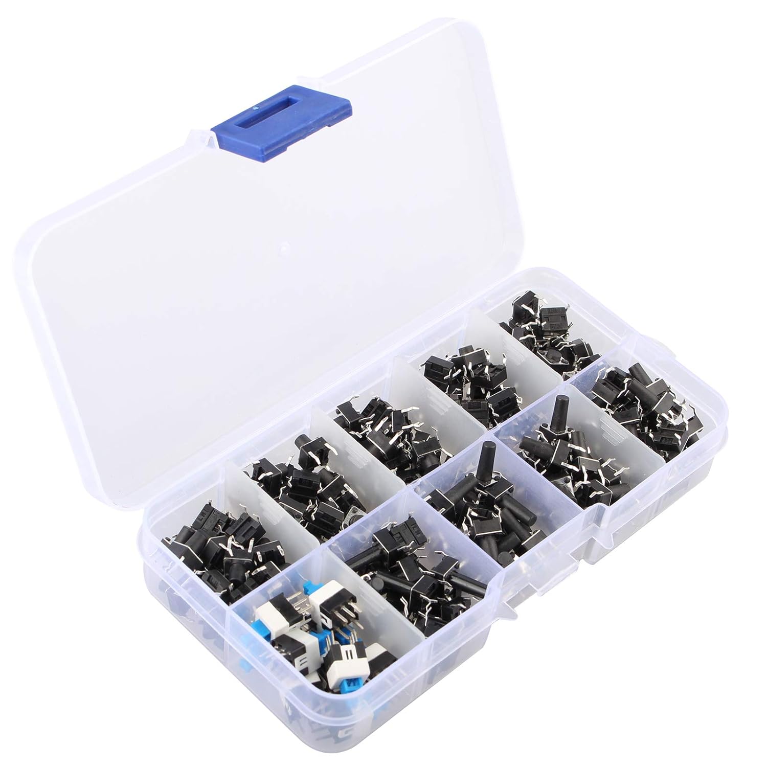 HALJIA 180PCS 10 Values Tactile Push Button Switch Momentary Tact ...
