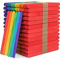 Amazon.com: WISYOK 1000 Pcs Colored Popsicle Sticks for Crafts, 4.5 ...