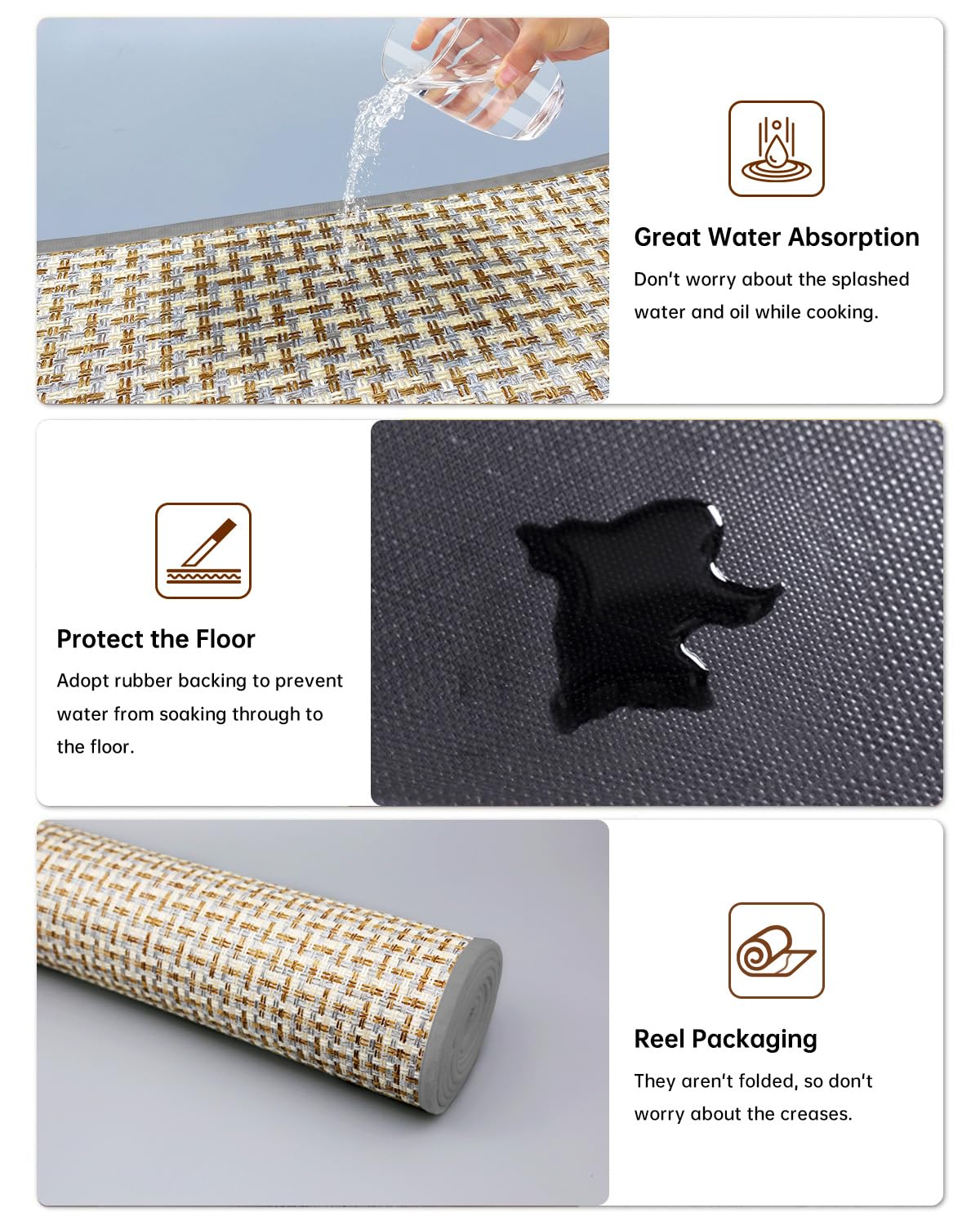 Mua eqivei Kitchen Rugs and Mats Non Skid Washable Set of 2 PCS ...