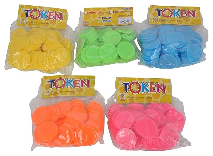Plastic Plain Token/Coins Pack Of 1 To 500 …(All token Colour Same ...