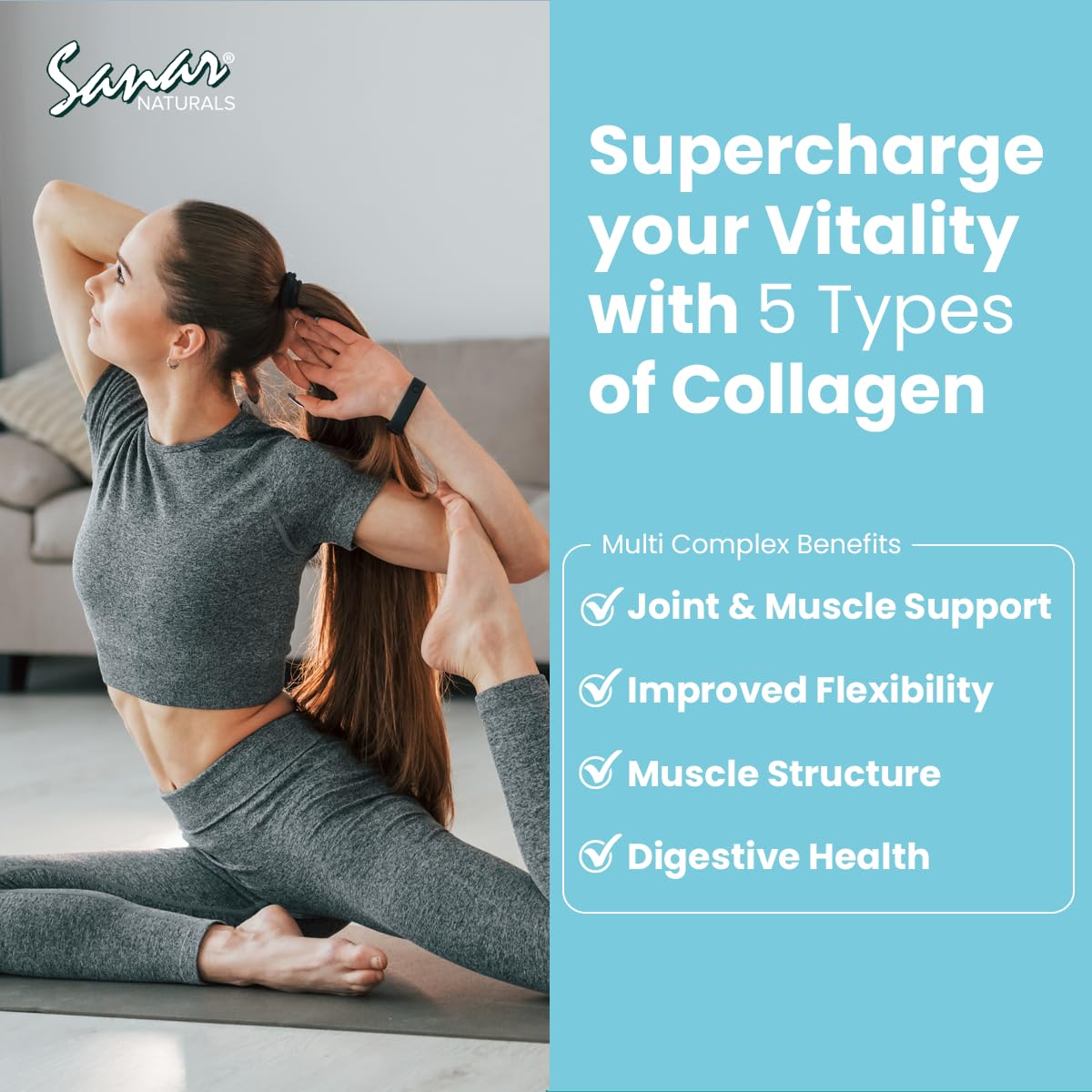 Mua Sanar Naturals Collagen Pills Multi Complex - Type I, II, III, V, X ...