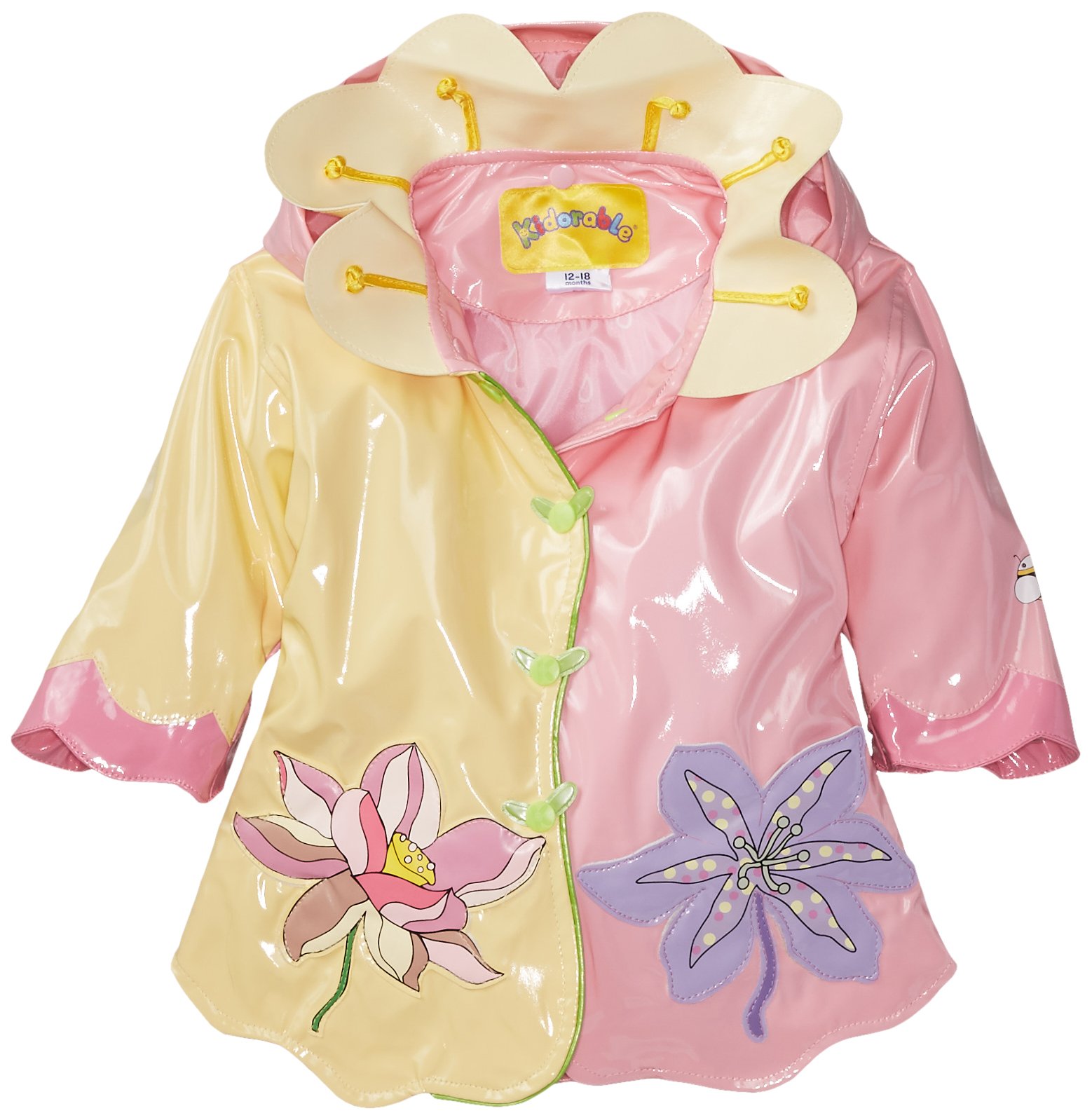 Amazon.com: Kidorable Lotus Flower Pink/Yellow Umbrella for Girls w/Fun ...