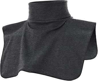 Ohoo Mens Ribbed Cotton Blend Fake Turtleneck Dickies Collar Mock Keep ...