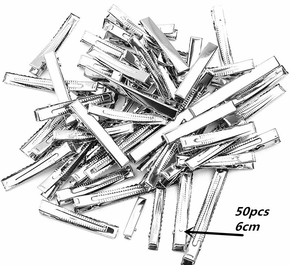 Amazon.com : 50 pcs Lot Alligator Hair Clip Single Prong Pinch Clips ...