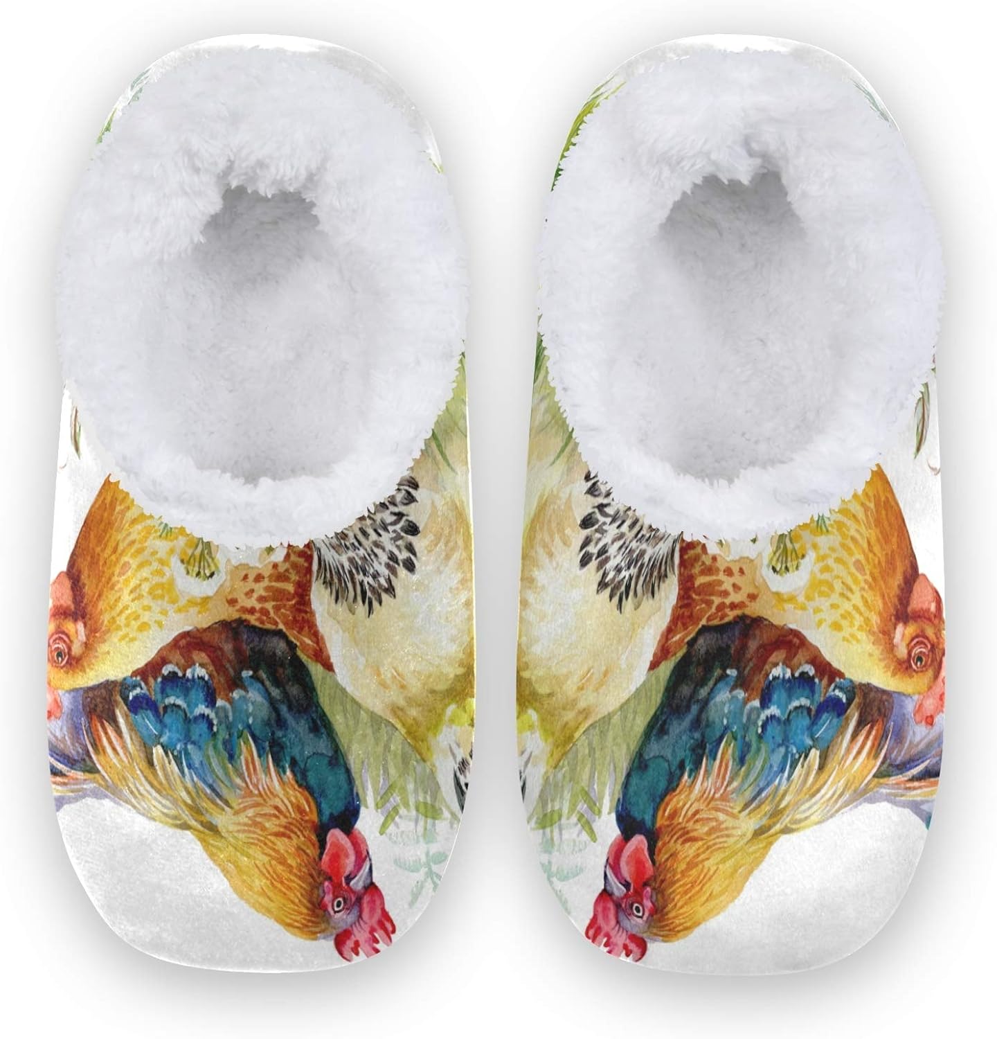 Amazon.com | Linomo Vintage Chicken Rooster Slippers for Women, Womens ...