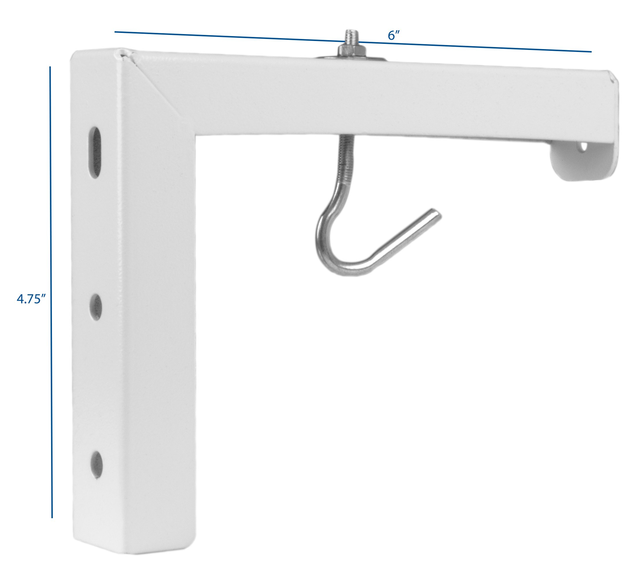 VIVO Universal Wall Hanging 6” Adjustable L-Bracket Mount Plate Hook ...