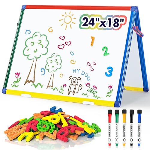 SWANCROWN Magnetic Board for Kids-Tabletop White Board for Children ...