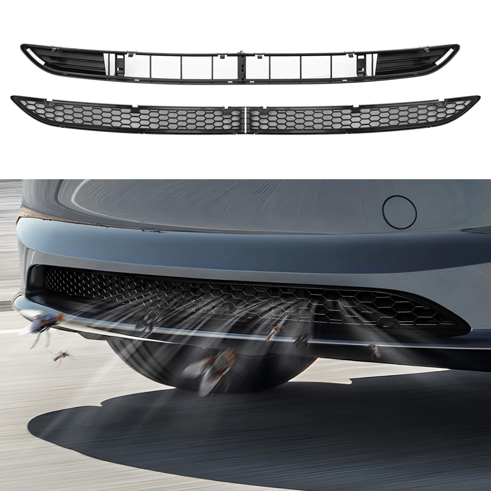 Shademax Front Grill Mesh Inserts for Refreshed Tesla Model 3 Highland ...
