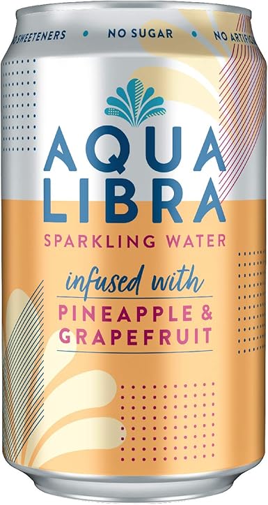 Aqua Libra Sparkling Water, Sugar Free Fruit Water, No Sugar, No Calories, Grapefruit ...
