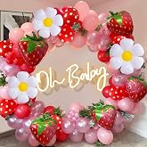 Amazon.com: Daisy Strawberry Birthday Party Balloons with18inch ...