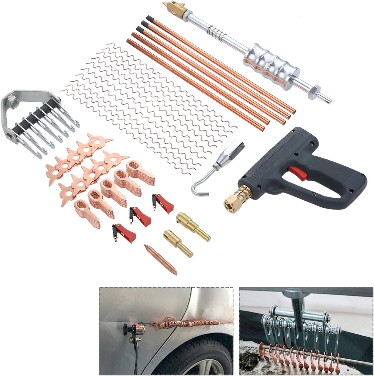 86pcs Stud Welder Dent Puller Spot Welding Car Body Repair Tool Kit ...