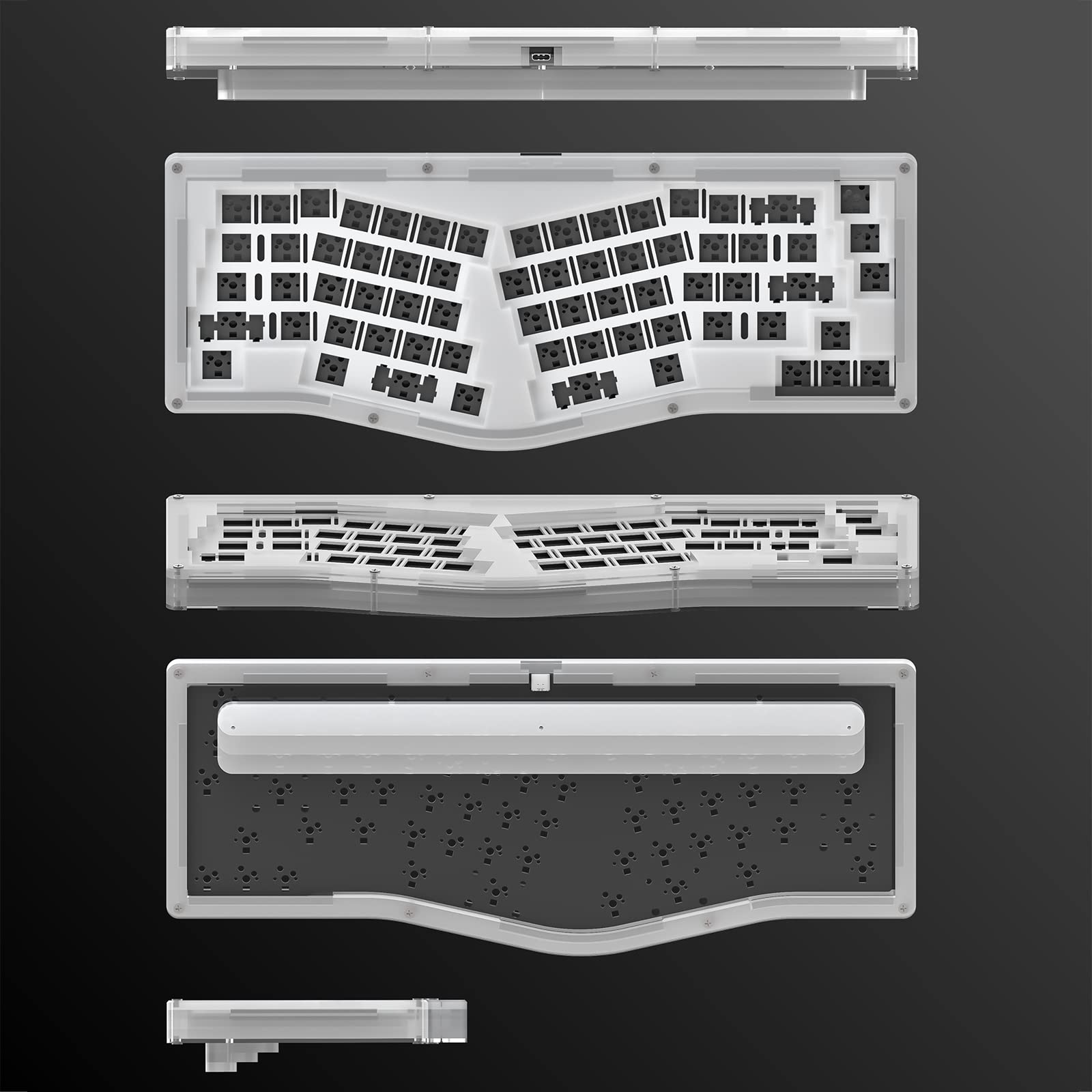 Mua Hyekit Custom Gaming Keyboard - Alice Layout 66 Keys - Support QMK ...