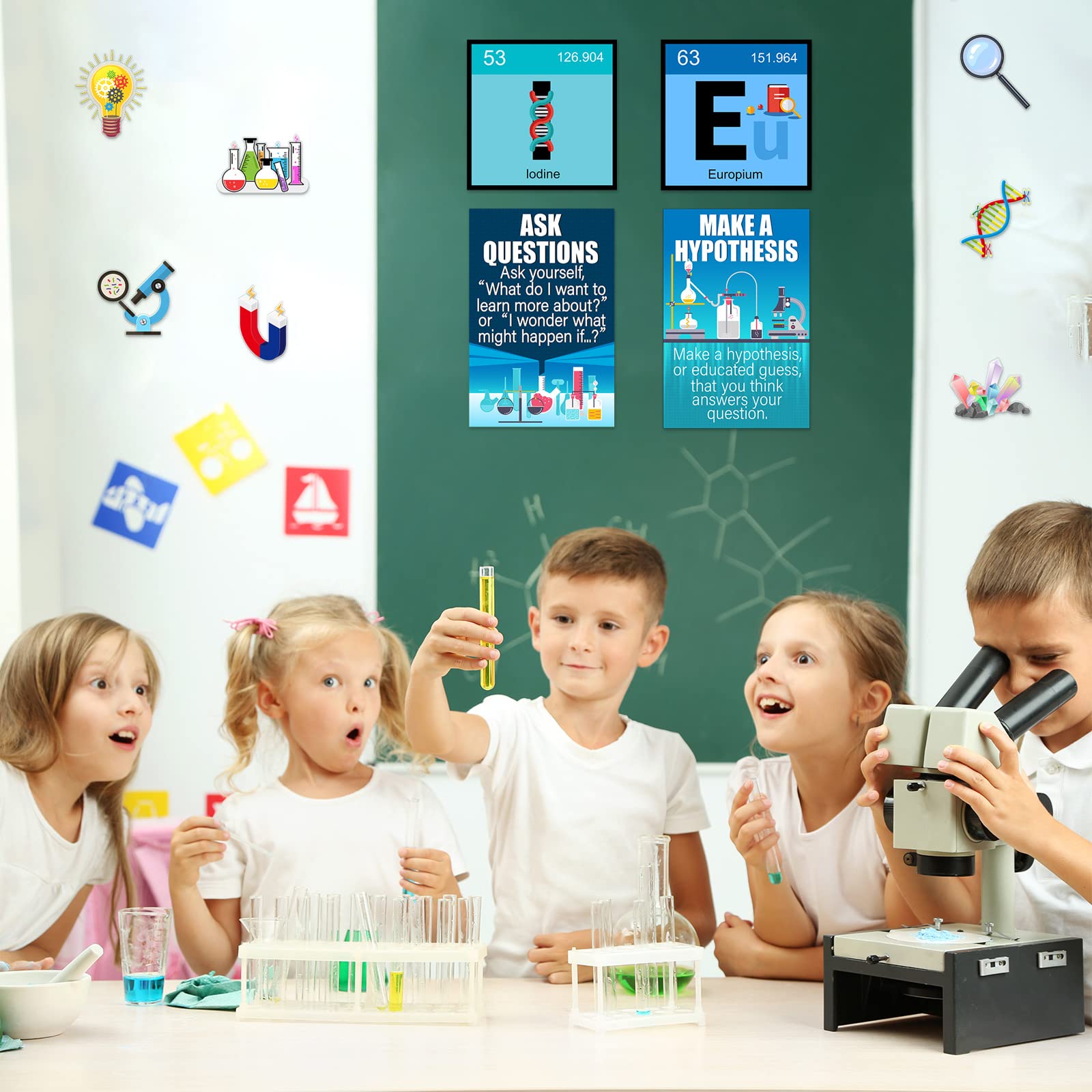 Science Classroom Decor Mua 27 Pieces Set Laminated Scientist Posters ...