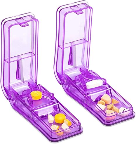 Amazon.com: 2-Pack Pill Cutter for Small or Large Pills, Pill Splitter ...