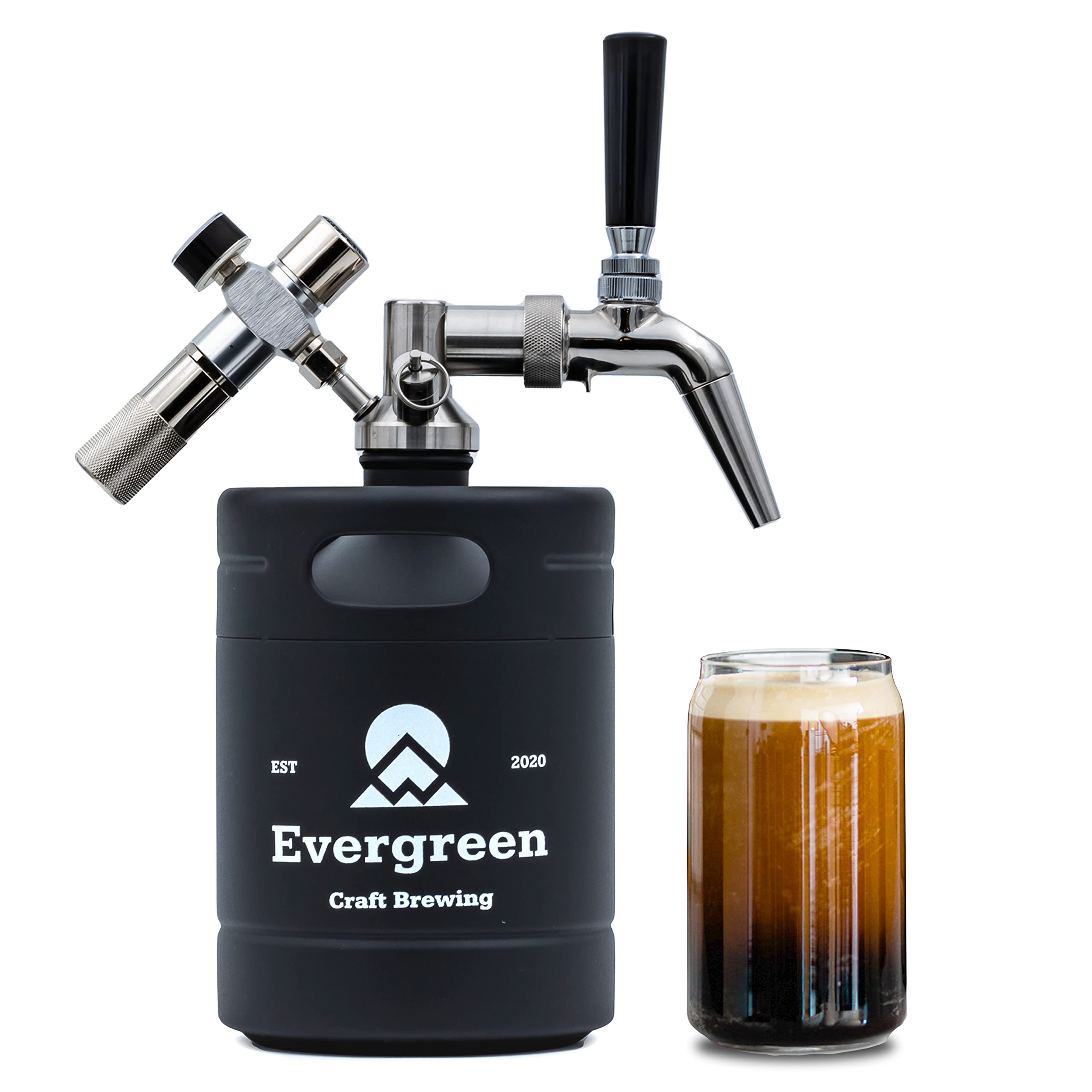 Evergreen Coffee | Nitro Cold Brew Coffee 64oz Growler Keg | Universal ...